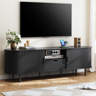 Latitude Run® Tv Stand With Storage And Shelves Designed To Fit 55’’ - 80’’ Tvs. Wood ...